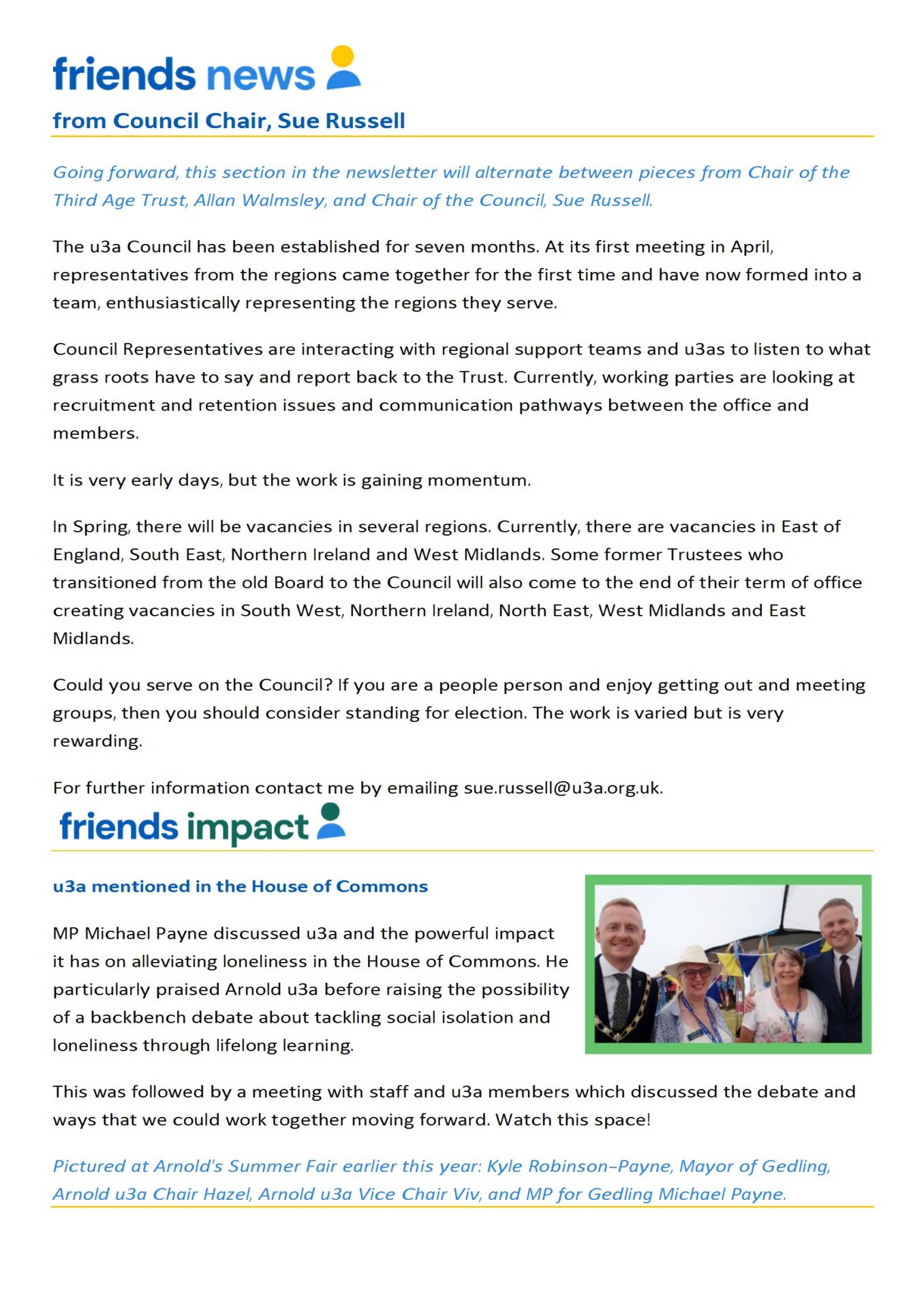 Friends Newsletter November 2025 - Nottinghamshire Network of u3as